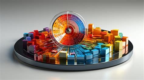 Premium Photo 3d Marketing Performance Graph