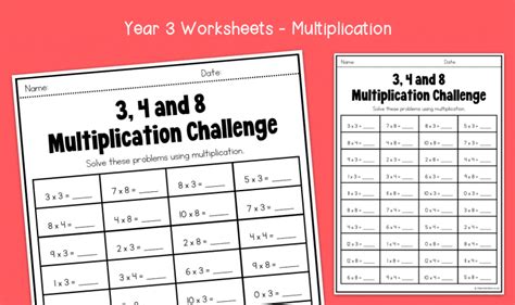 Year 3 Multiplication Facts Worksheets Ks2 Multiplication Primary