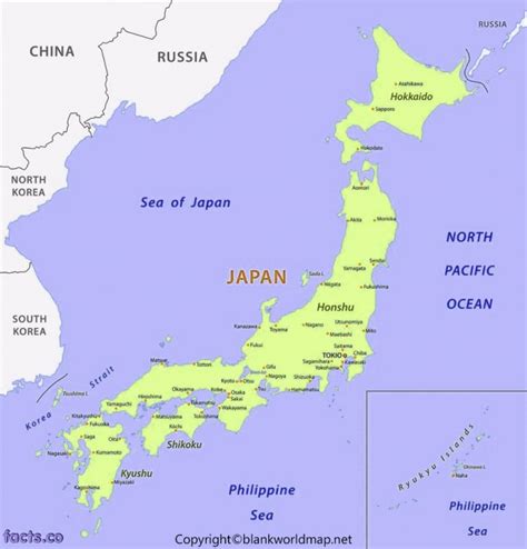 Japan Map With Cities Labeled Blank World Map