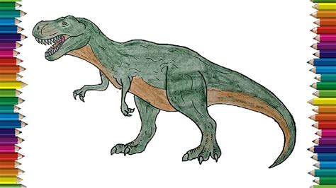 How To Draw A T Rex Step By Step Dinosaur Drawing Tutorial