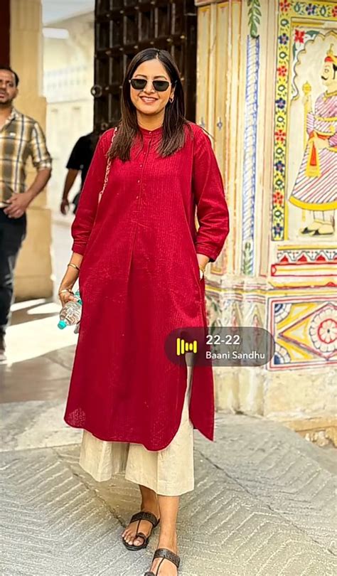 Baani Sandhu Kurti For Home Wear Simple Kurti Look Minimal Kurti Design