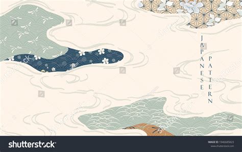 Japanese Background Geometric Pattern Vector Abstract Stock Vector