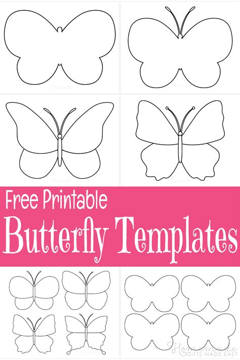 Free Printable Butterfly Templates And Outlines Butterfly Project