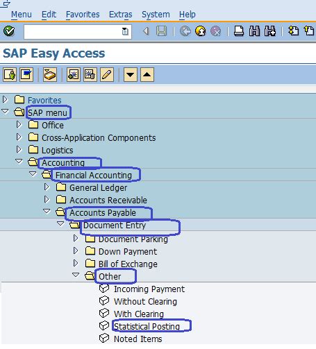 Vendor Statistical Posting In Sap Sap Tutorials