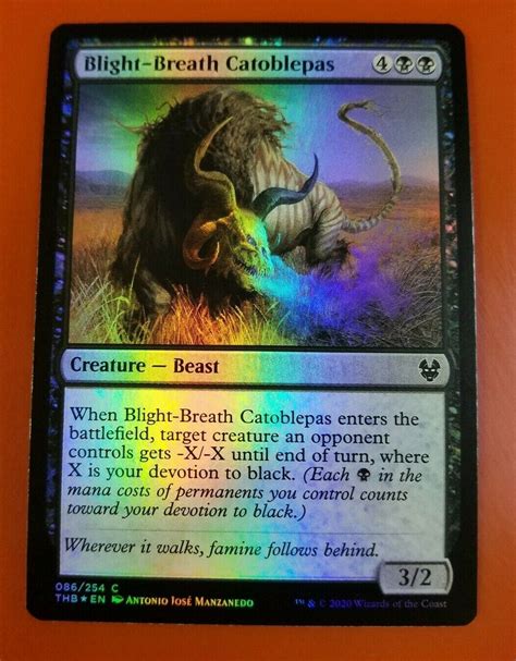 1x Blight Breath Catoblepas Foil Theros Beyond Death Mtg Magic