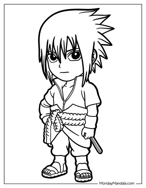 Sasuke Uchiha Coloring Pages