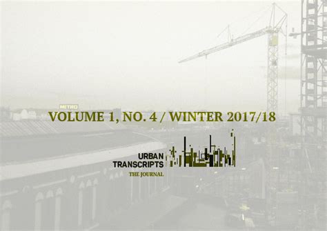 Back Issues The Urban Transcripts Journal Back Issues The Urban Transcripts Journal