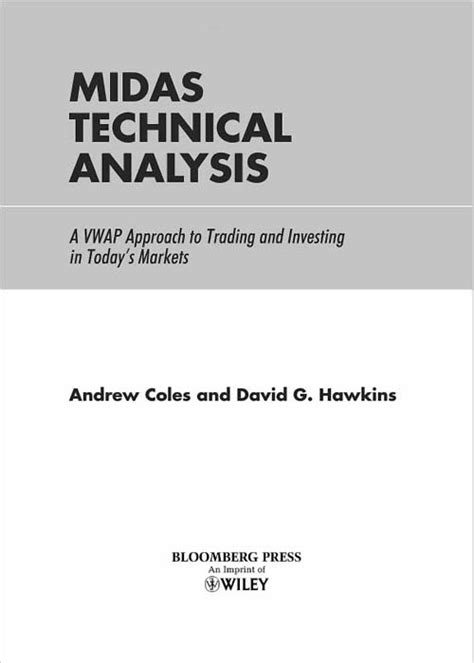Title Page Midas Technical Analysis A Vwap Approach To Trading And