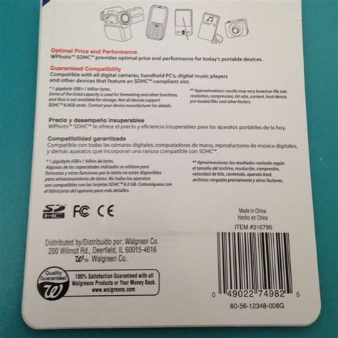 Walgreens Accessories Memory Card 8 Gb Poshmark