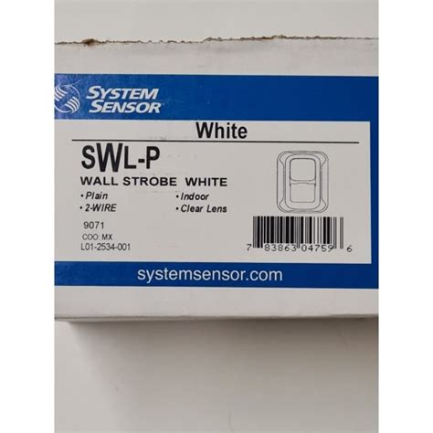 System Sensor Swl P Wall Strobe White