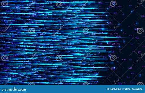 Matrix Data Stream Design Electronic Signal Stock Illustration