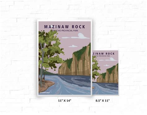 Bon Echo Provincial Park Poster Land Art Labels