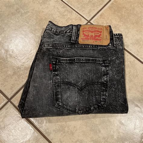 Levis 501 Acid Wash Jeans 40x32 In Excellent Depop