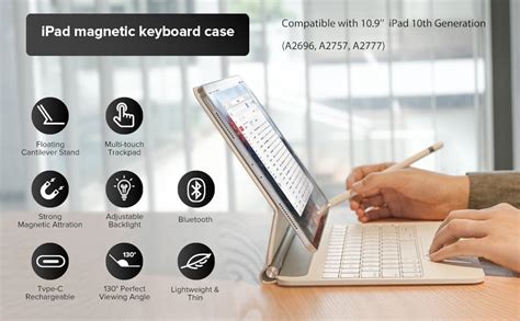 Magic Keyboard For Ipad 11th A16 2025 And Ipad 10th Generation 2022