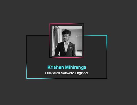 Github Krishanmihirangaanimated Profile Card A Simple Animated