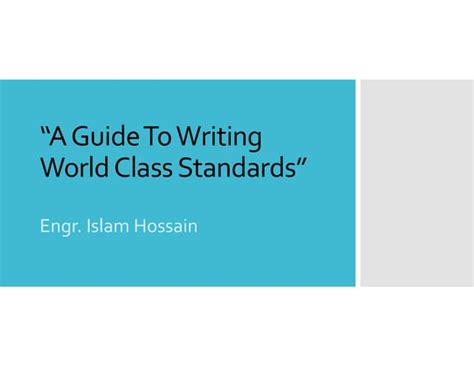 A Guide Writting World Class Standards1pdf