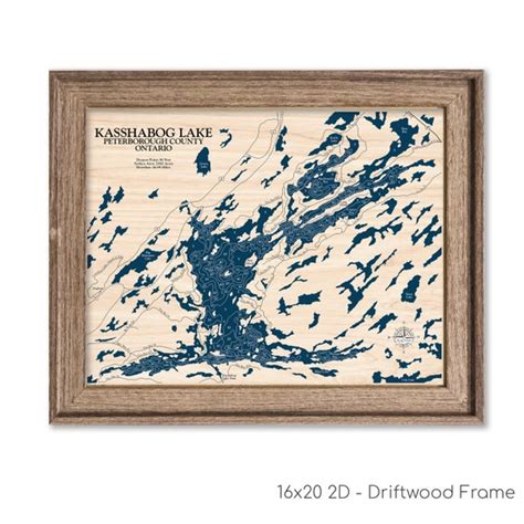 Kasshabog Lake Map Custom Lake Map Wood Lake Map 3d Wall Etsy India