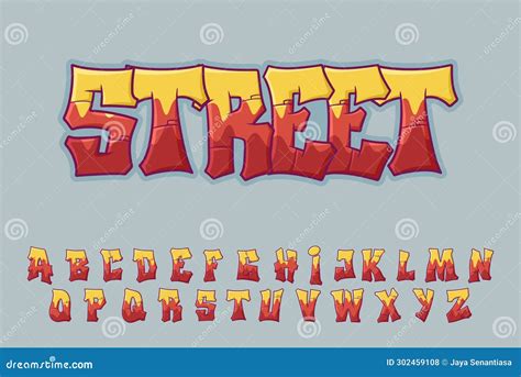 Graffity Font Cartoon Vector 167918457