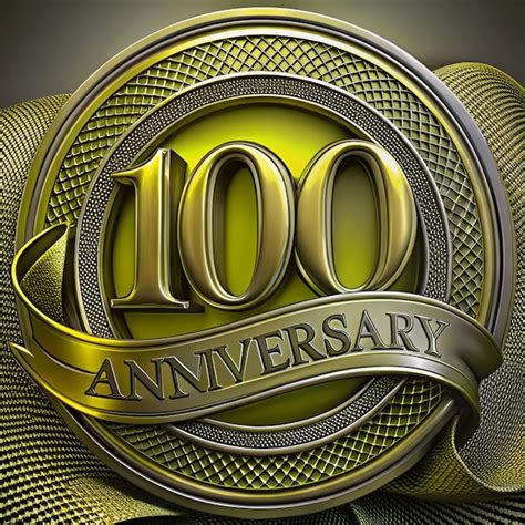 Elegant 100th Anniversary Badge Design For Posters And Labels Premium