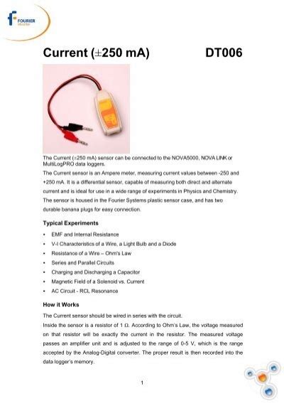 Current Sensor Data Sheet