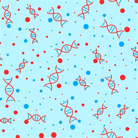 Premium Vector Dna Spiral Seamless Pattern Genetics Concept