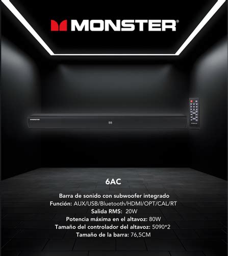Barra De Sonido Monster 6ac Multihogar