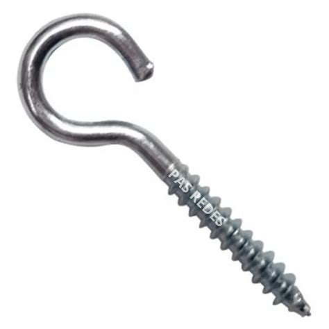 Gancho Em Aço Inox Com Bucha 8mm Tela De Proteção 30 Uni Pas Redes