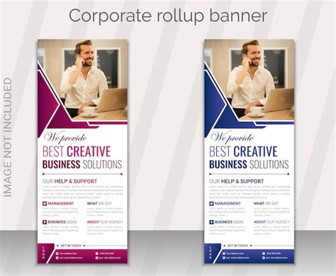 Premium Vector Creative Corporate Pull Up Banner Or Roll Up Banner