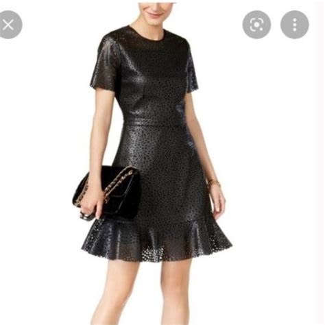 Michael Kors Dresses Michaelkorsfit Flare Laser Cutout Dress Black