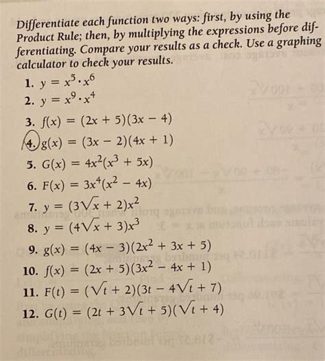 Solved Differentiate Each Function Two Ways First By Using