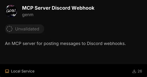 Mcp Server Discord Webhook Mcp Ser · Lobehub