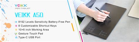 Buy Veikk A50 10x6 Inch Digital Graphics Drawing Tablet Support Windows Mac Android