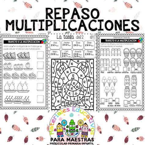 Repasamos Las Multiplicaciones Materiales Educativos Para Maestras