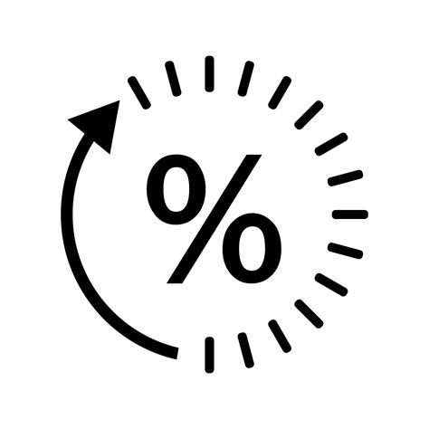 Deposit Icon Vector Interest Illustration Sign Loan Interest Symbol