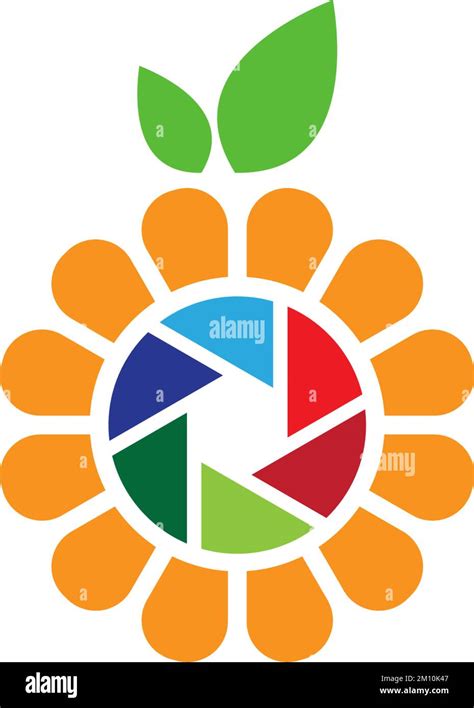 A Vector Illustration Of A Colorful Camera Shutter Logo Design In