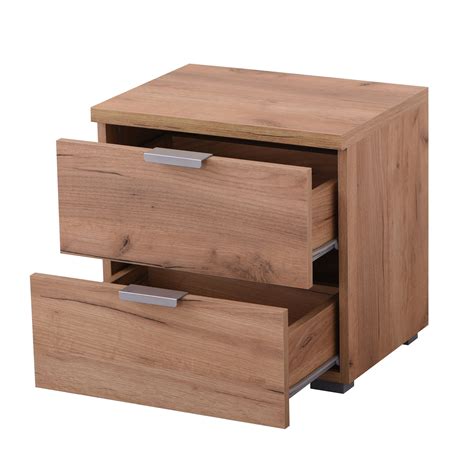 Dedeman Noptiera Nocturno No2f Cu 2 Sertare Stejar Auriu 44 5 X 43