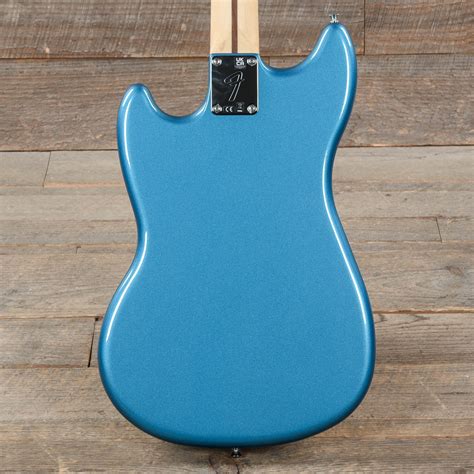 Fender Player Mustang Bass Pj Lake Placid Blue W3 Ply Mint Pickguard