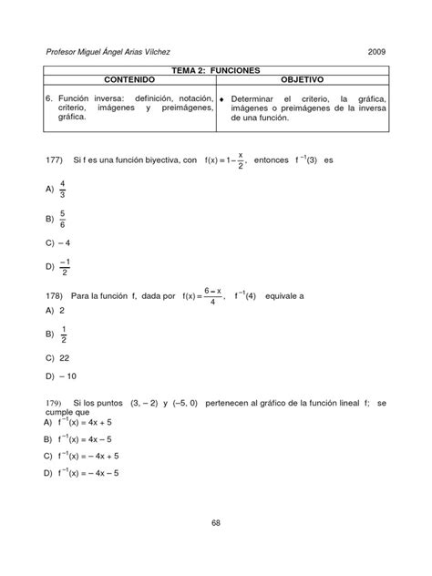 Ejercicios Funcion Inversa Pdf Pdf Lógica Análisis