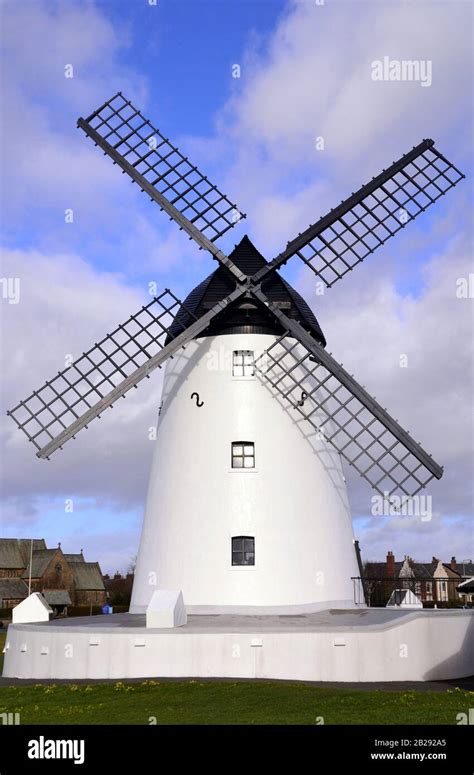Lytham Windmill Is Situated On Lytham Green In The Coastal Town Of