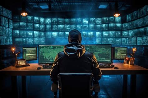 Cyber Security Expert Working Premium Ai Generated Image