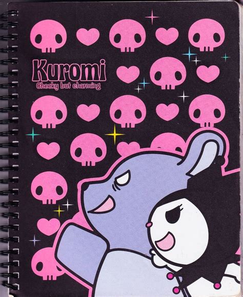 Kuromi Notebook Cover In 2024 Notebook Cover Design Notebook Stickers Planner Cover