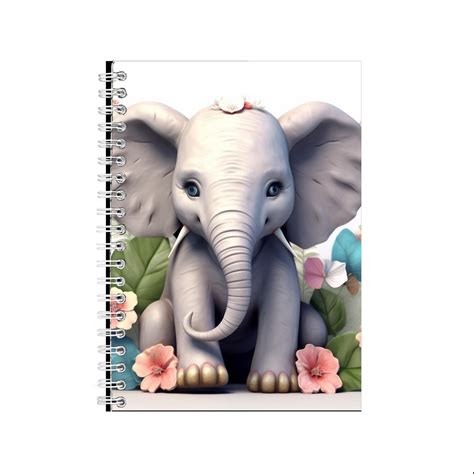3d Image Elephant 1 A5 Notepad T Bday Shop Today Get It Tomorrow
