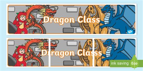 👉 Dragon Class Display Banner Teacher Made Twinkl