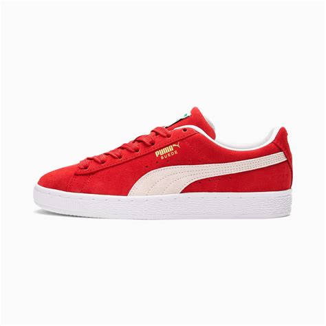 Suede Classic Xxi Womens Sneakers High Risk Red Puma White Womens