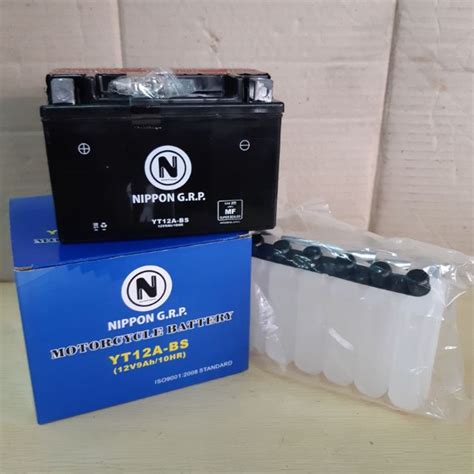 Battery Nippon Yt12a Bs 12v10ah For Sym T2 250i Shopee Malaysia
