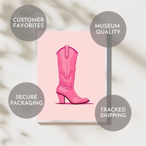 Pink Cowgirl Wall Art Retro Cowgirl Prints Preppy Gallery Wall Set 3