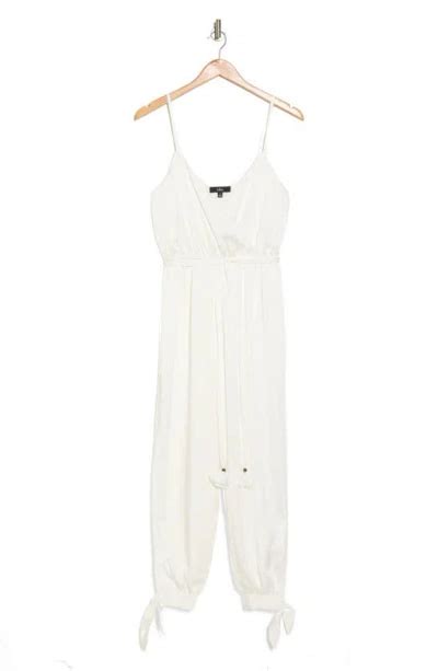 Lulus Lovely As Can Be Satin Jumpsuit In White Modesens