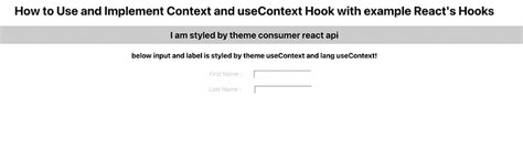 How To Use And Implement Context And Usecontext Hook With Example React