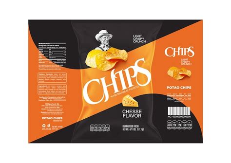 Premium Vector Cheese Chips Packaging Eps Template