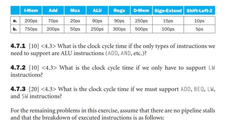 [solved] 4 7 1 [10] what is the clock cycle time if